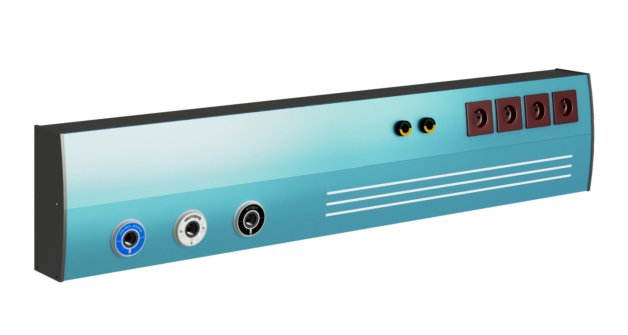 modelo 3d Sistema de consola hospitalaria de gases medicinales ...