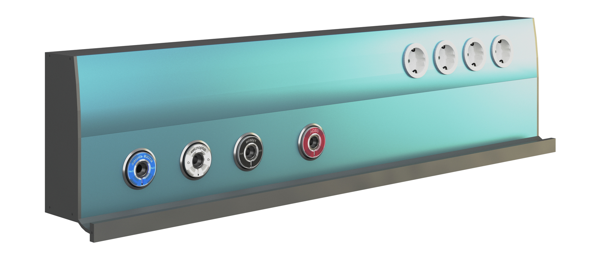 modelo 3d Sistema de consola hospitalaria de gases medicinales ...
