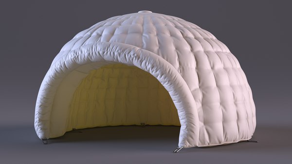 modelo 3d Tienda Iglú Inflable Blanca - TurboSquid 2220849