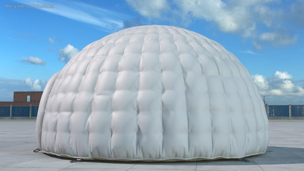 modelo 3d Tienda Iglú Inflable Blanca - TurboSquid 2220849