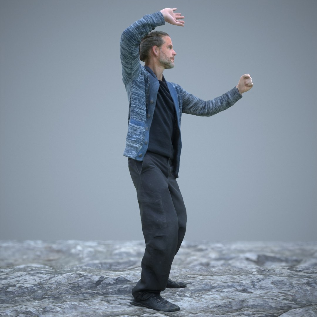 Zen Pose Male 3d Obj