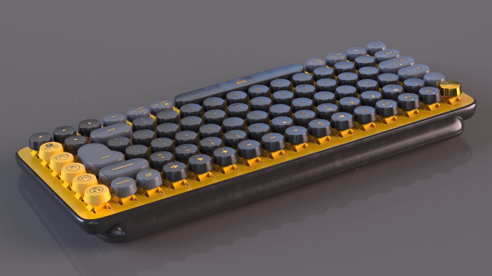 Pop Key Keyboard Logitech Yellow 3D Model - TurboSquid 1974436