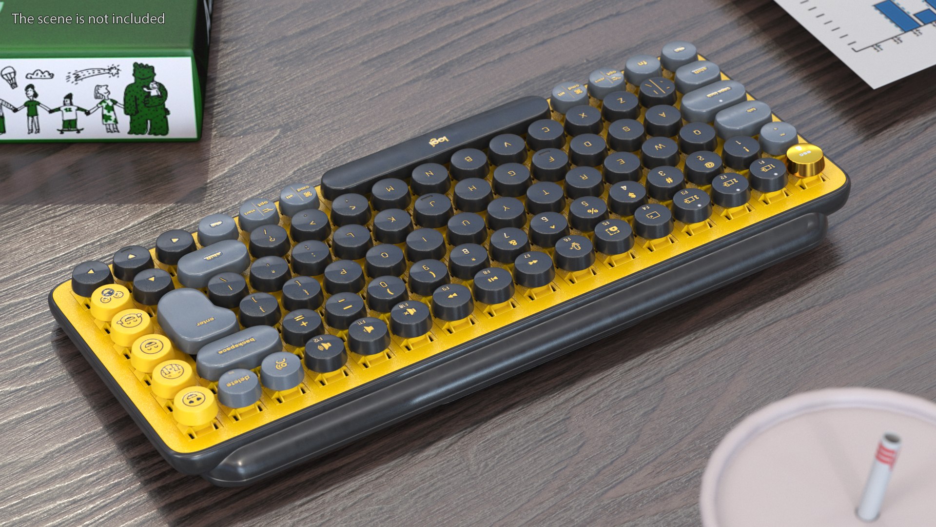 Pop Key Keyboard Logitech Yellow 3D Model - TurboSquid 1974436