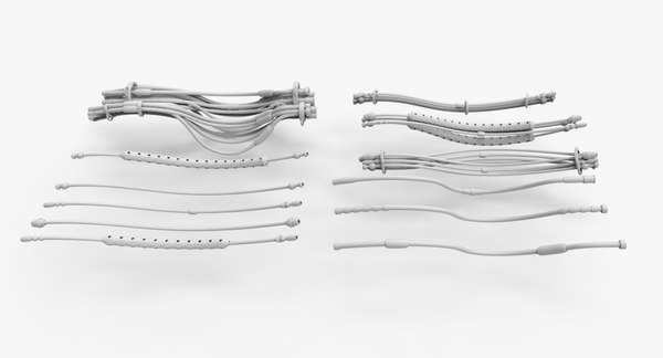 3d model wires cables tubes sci-fi