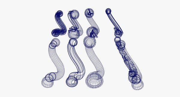 3d model wires cables tubes sci-fi