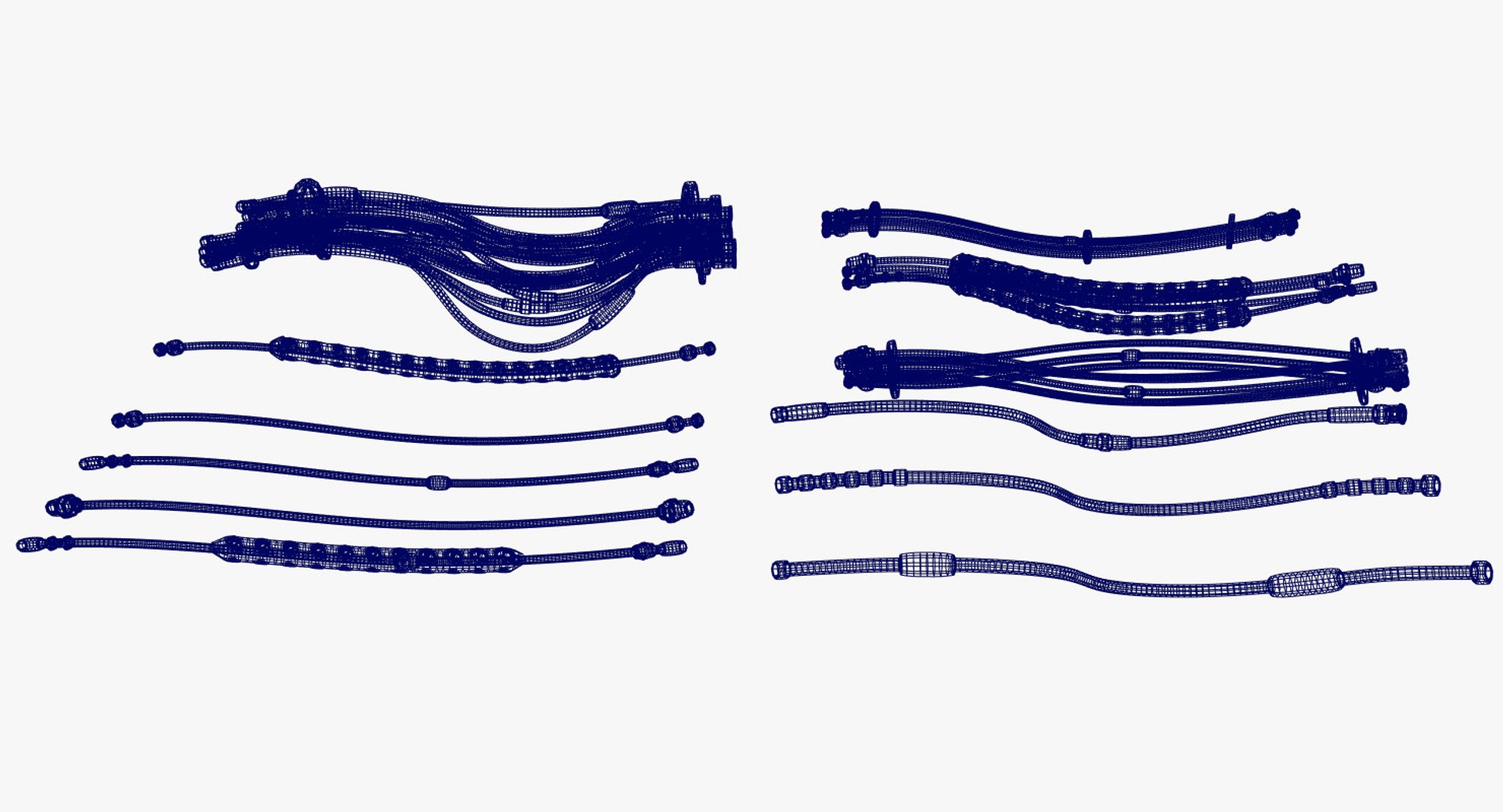 3d model wires cables tubes sci-fi