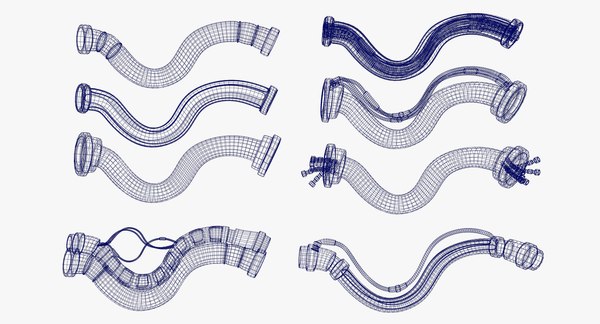 3d model wires cables tubes sci-fi