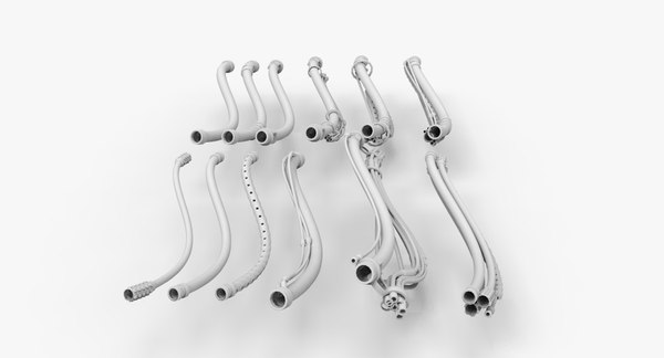 3d model wires cables tubes sci-fi