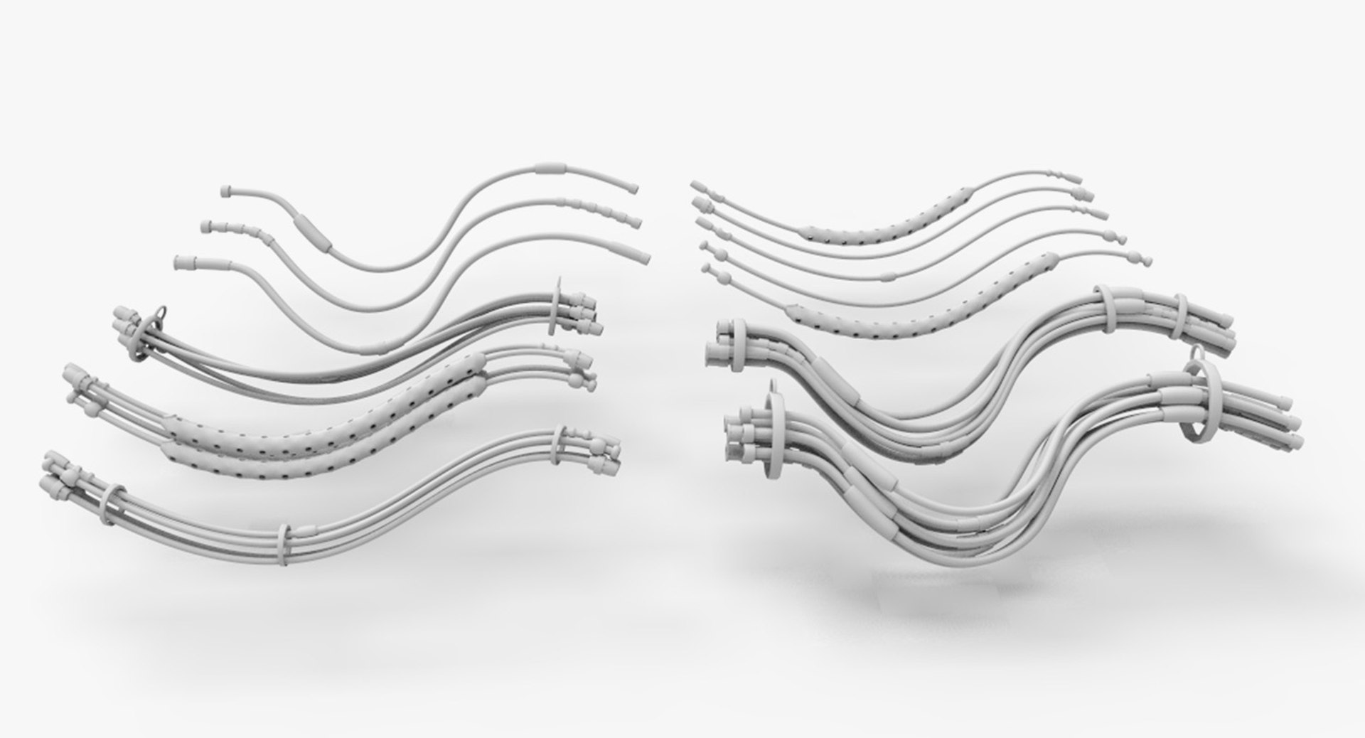 3d model wires cables tubes sci-fi