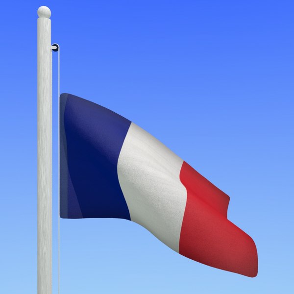 modelo 3d Bandera de Francia - LOOP animada - TurboSquid 1038954