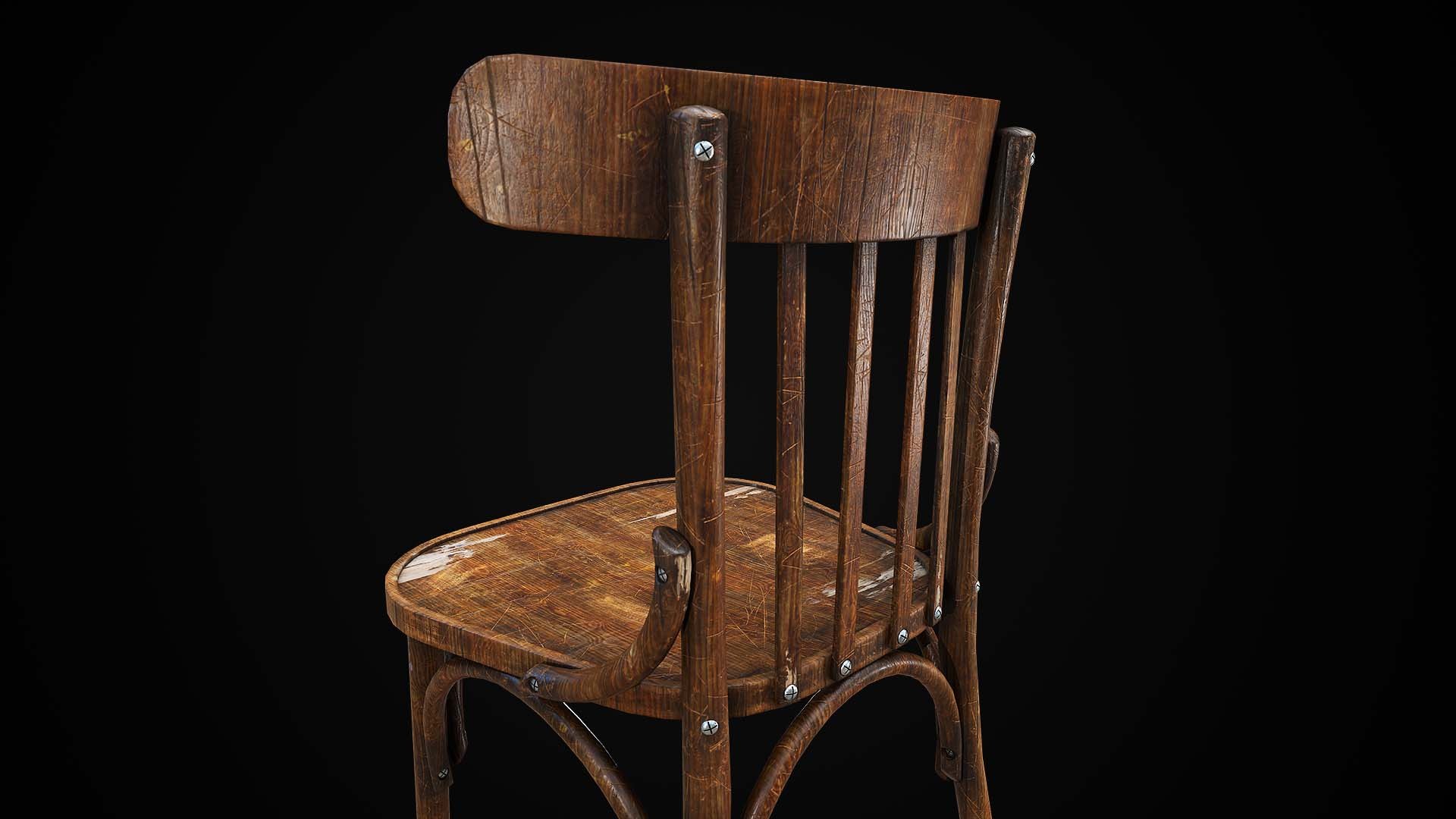 Old Soviet Chair - Game Ready Lowpoly 3D Model - TurboSquid 2217101