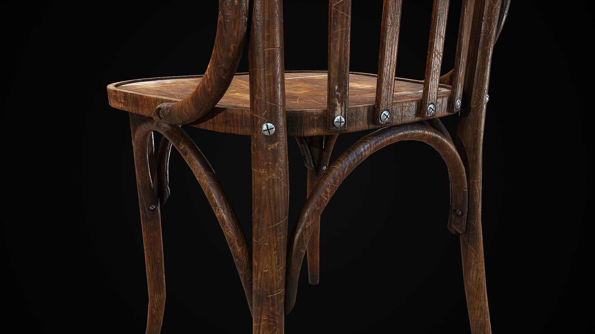Old Soviet Chair - Game Ready Lowpoly 3D Model - TurboSquid 2217101