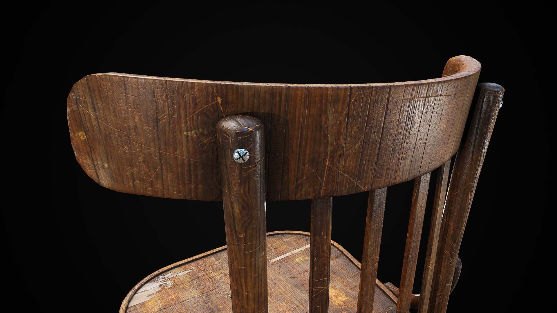 Old Soviet Chair - Game Ready Lowpoly 3D Model - TurboSquid 2217101