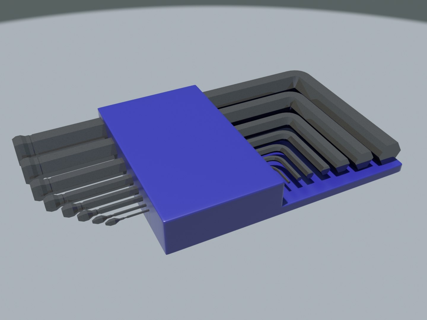 3d Model Of Bolts Allen Key
