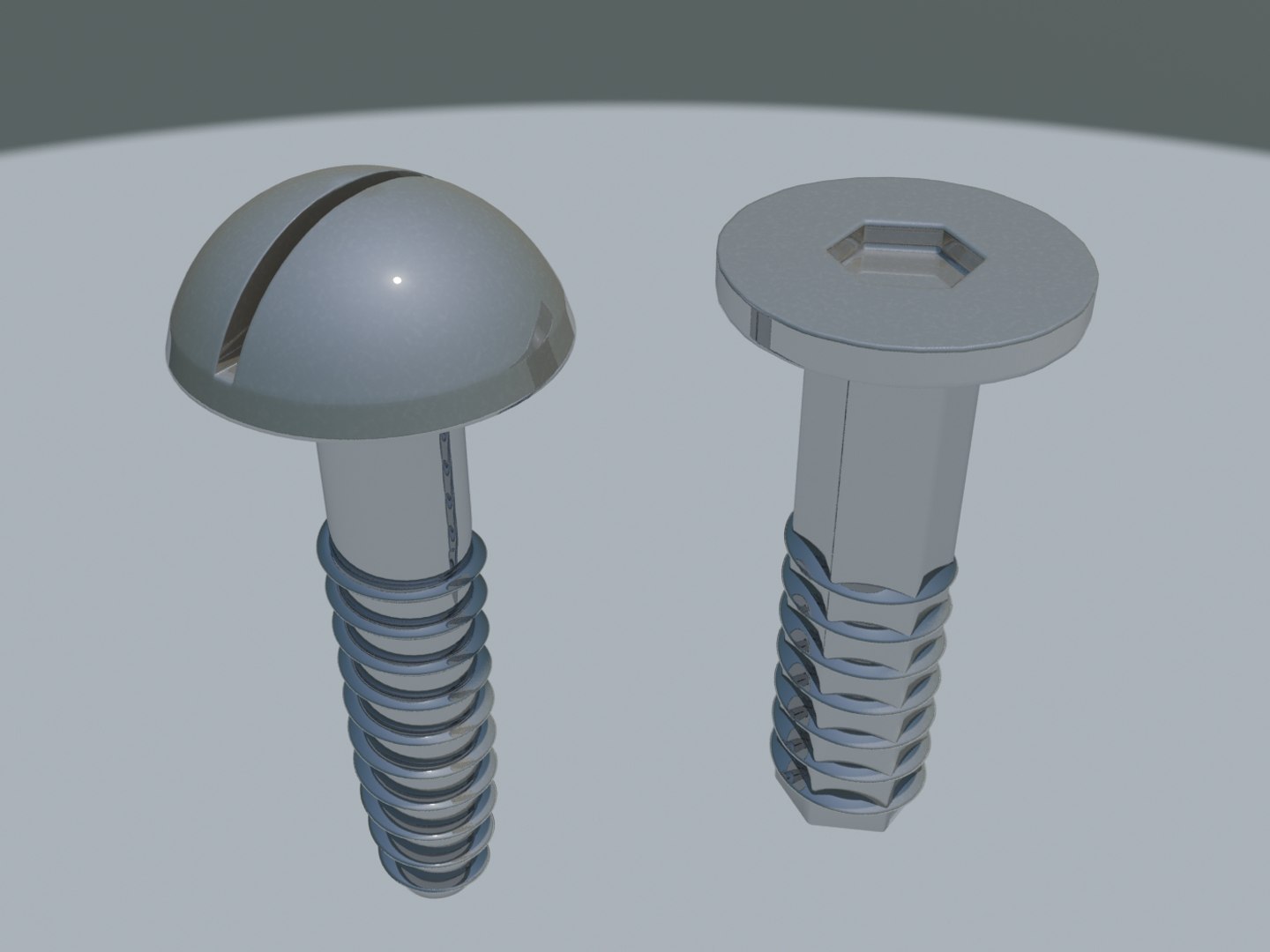 3d Model Of Bolts Allen Key