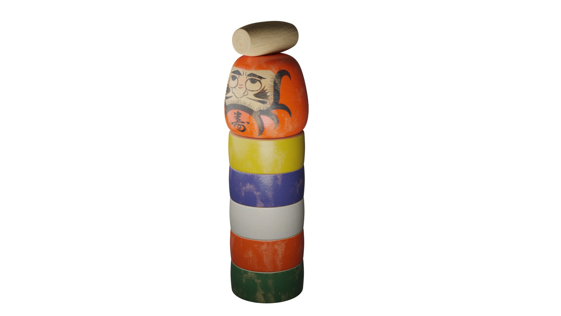 Daruma Otoshi Model - TurboSquid 2150636