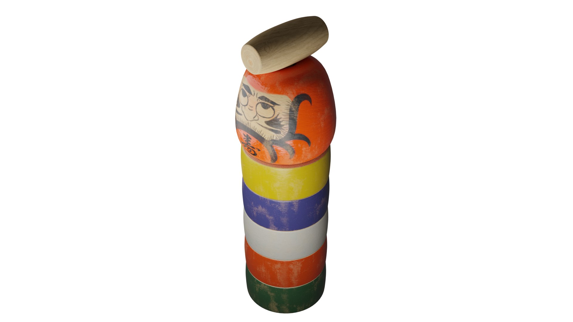 Daruma Otoshi Model - TurboSquid 2150636