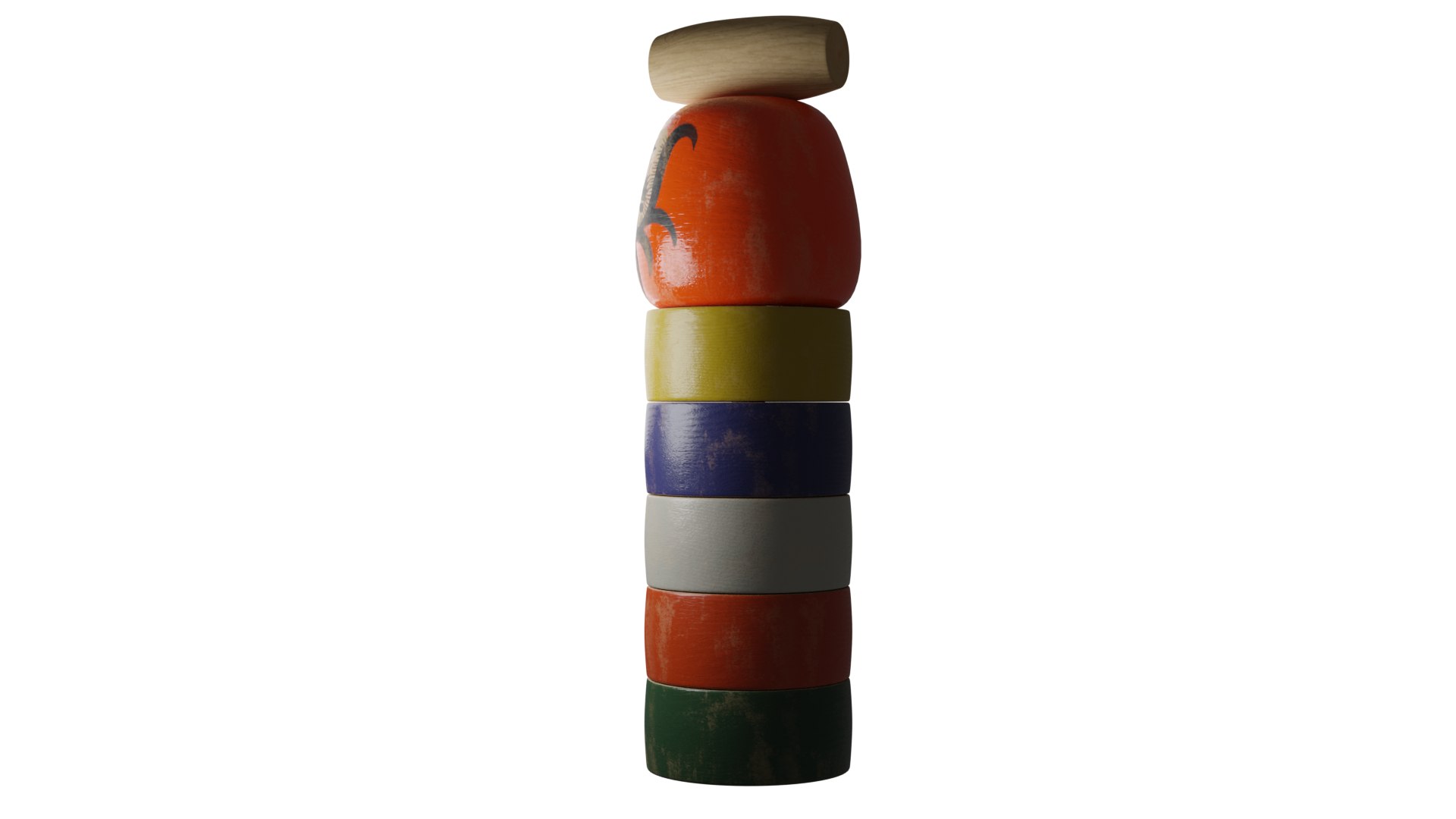 Daruma Otoshi Model - TurboSquid 2150636