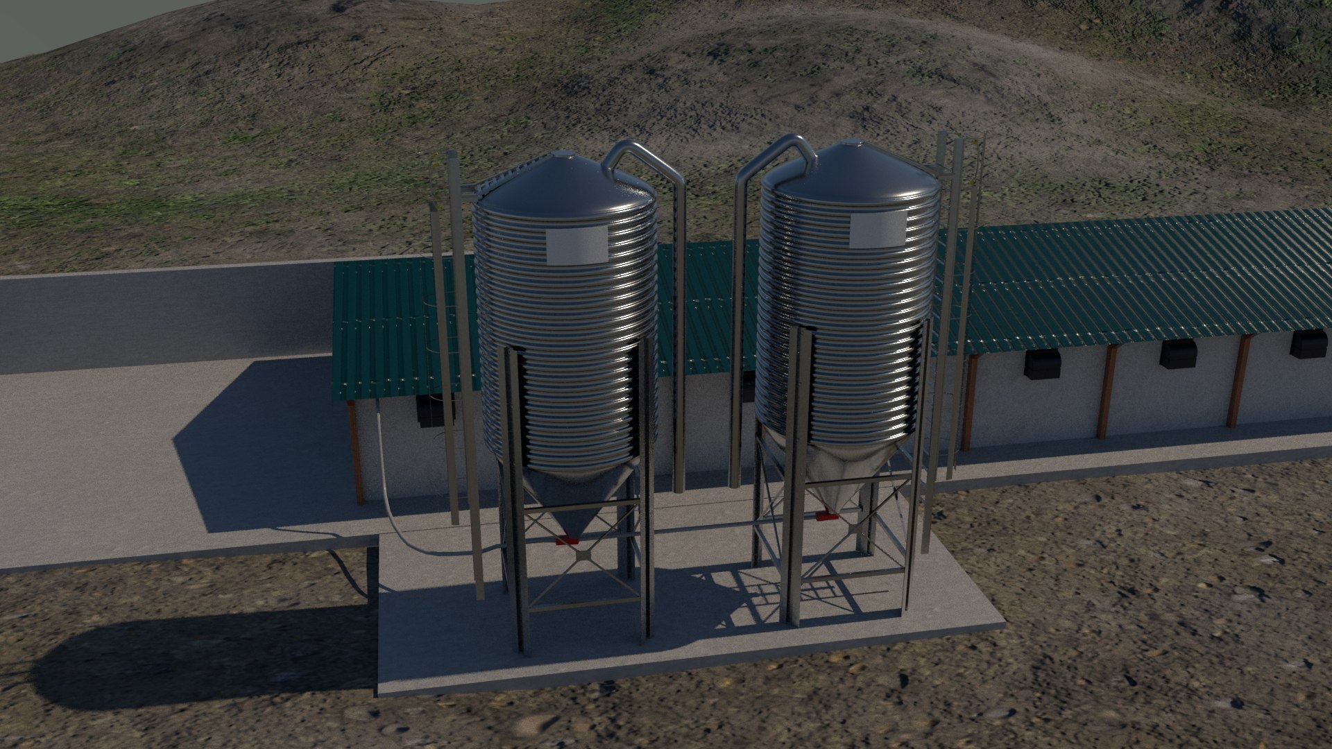 3D Agricultural Silo Terrain 8k - TurboSquid 1700872