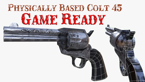 3d model ready colt 45