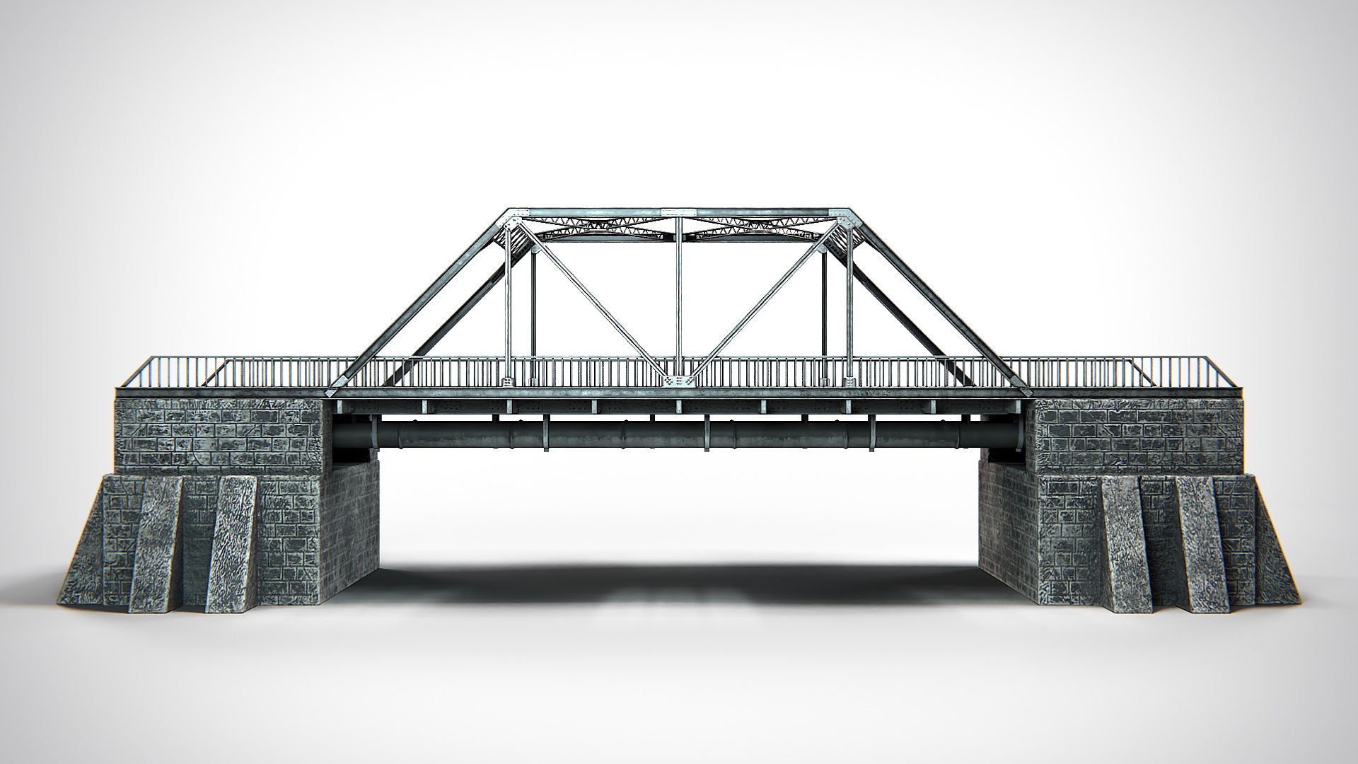 3D Aged Metal Bridge PBR - TurboSquid 2098899