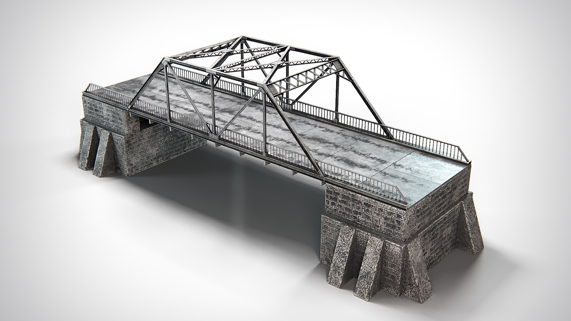3D Aged Metal Bridge PBR - TurboSquid 2098899