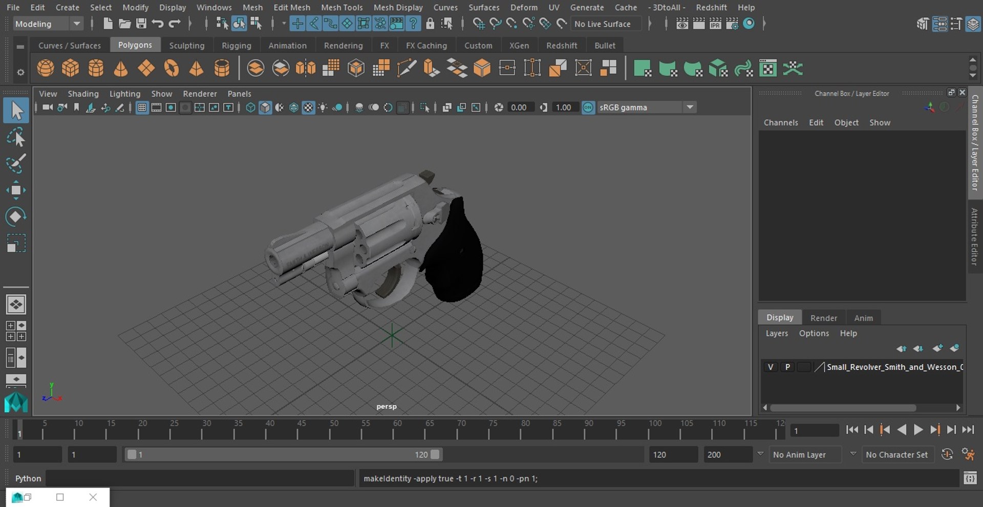 Small Revolver Smith And Wesson 3D Model - TurboSquid 2154652