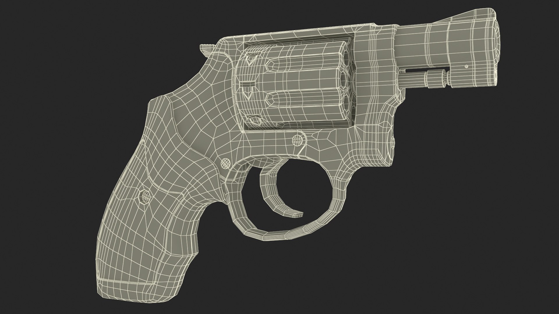 Small Revolver Smith And Wesson 3D Model - TurboSquid 2154652