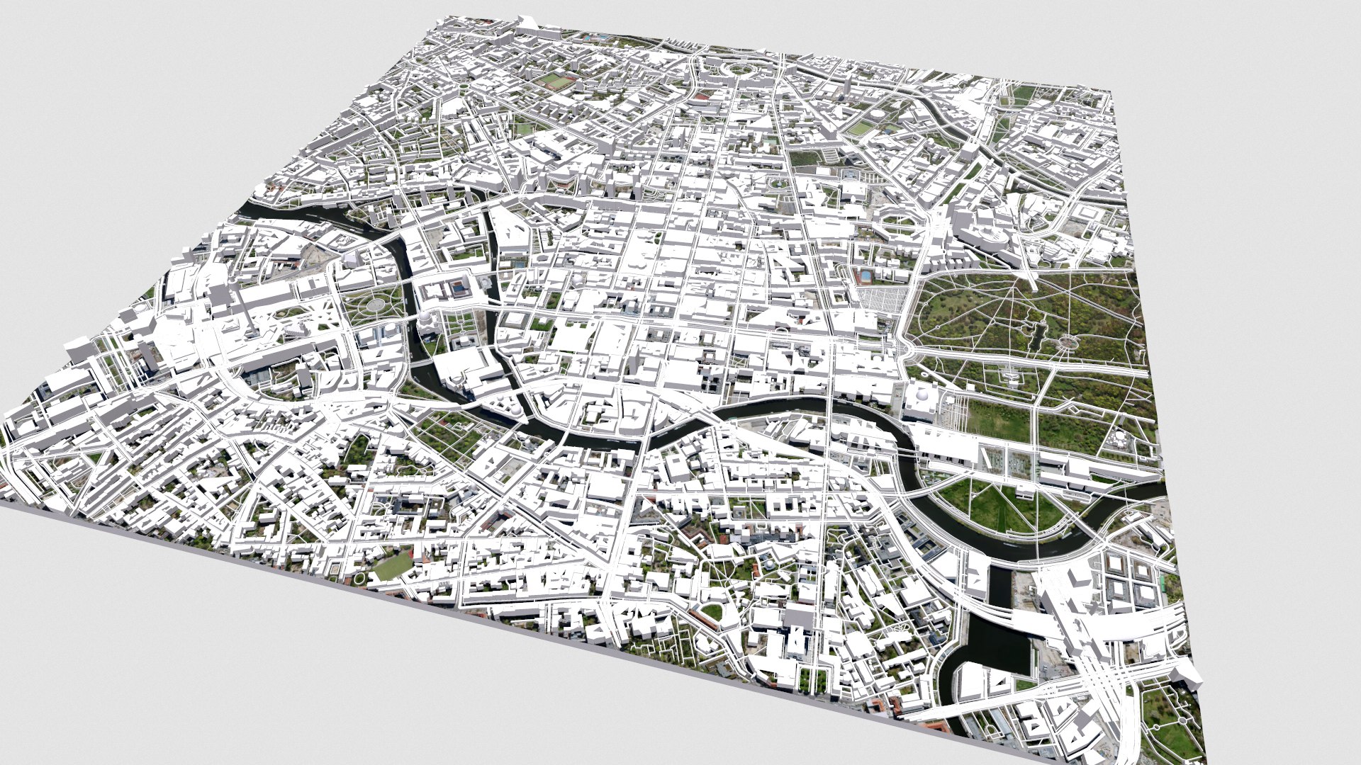 3D Cityscape Berlin Germany Fragment City - TurboSquid 2269463