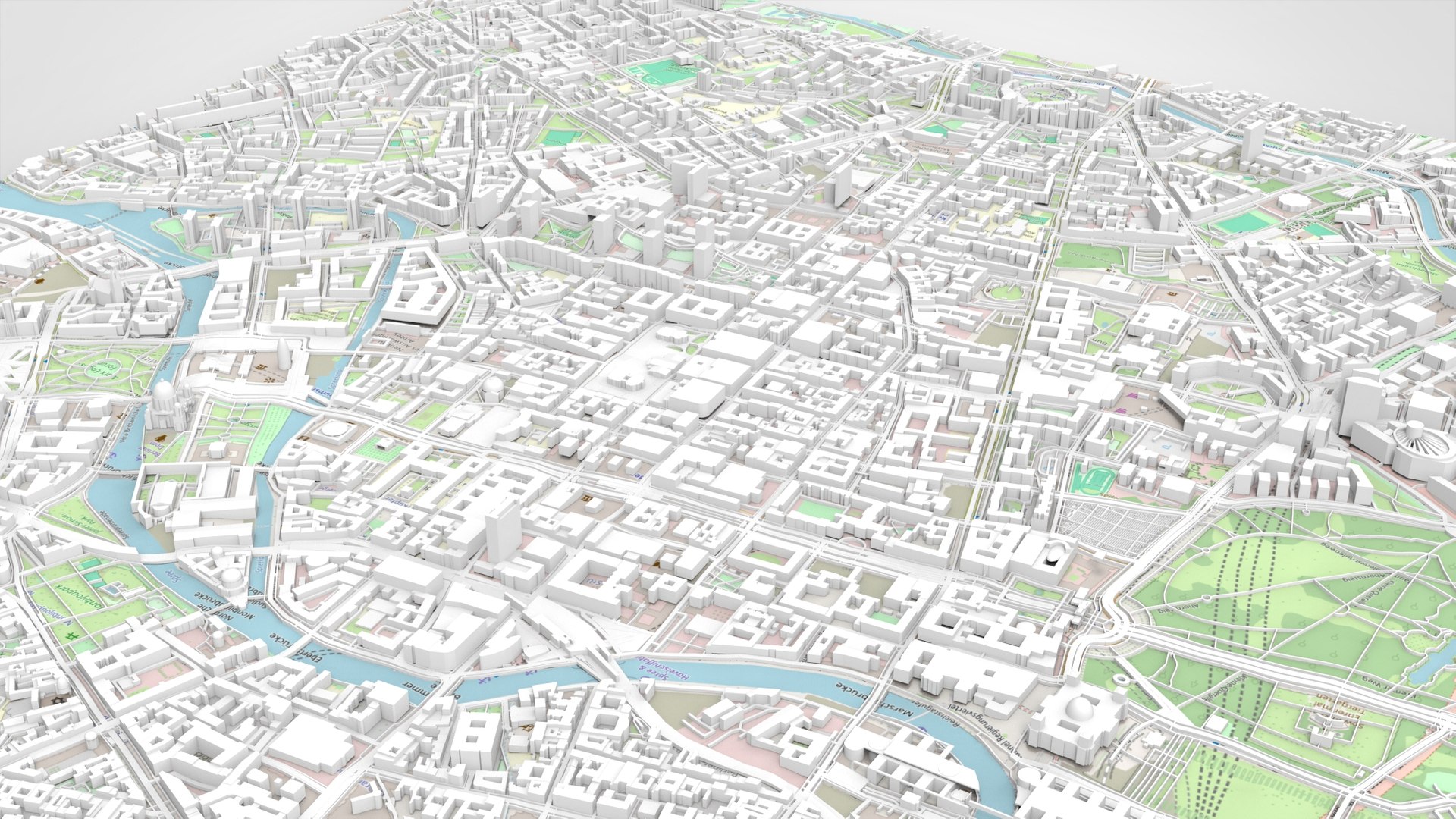 3D Cityscape Berlin Germany Fragment City - TurboSquid 2269463