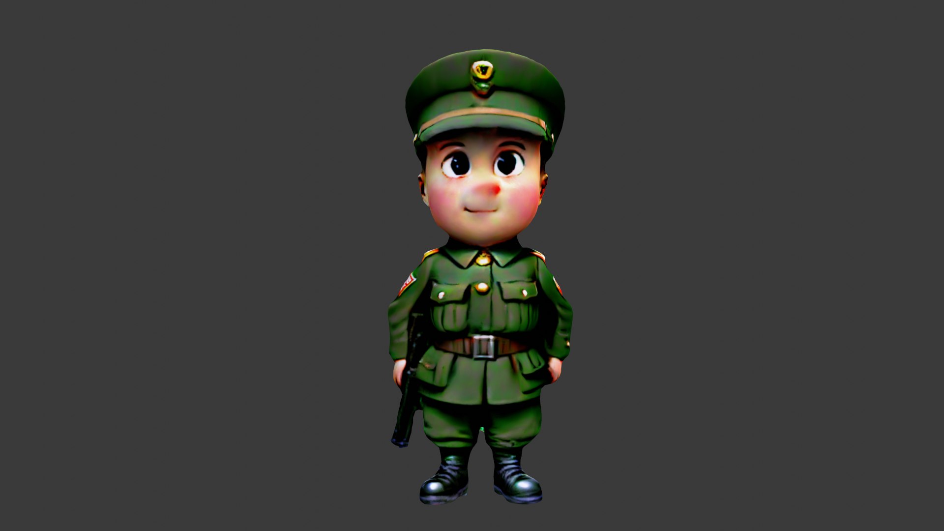 Cartoon World War II Soldier 3D - TurboSquid 2127010