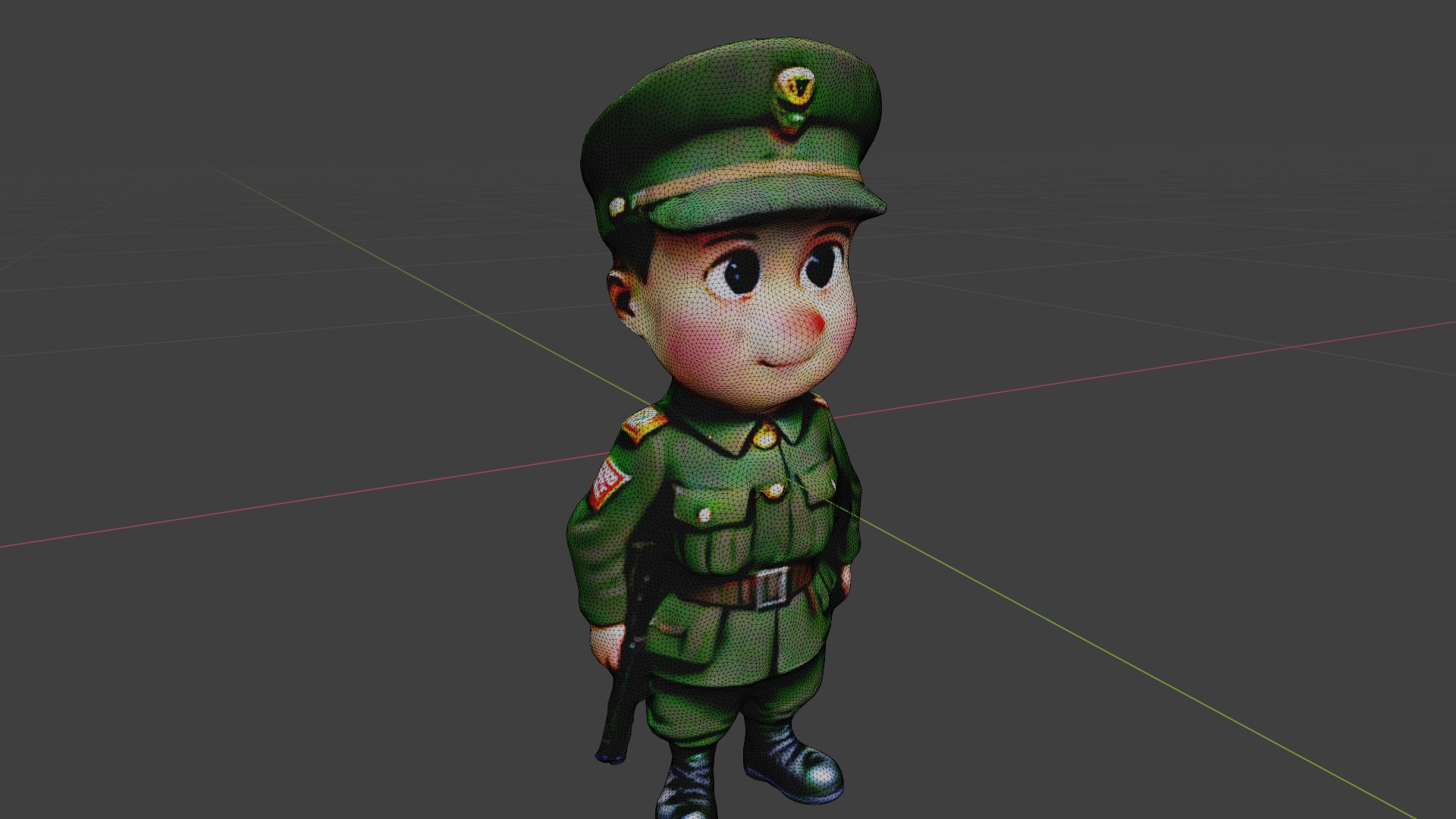 Cartoon World War II Soldier 3D - TurboSquid 2127010