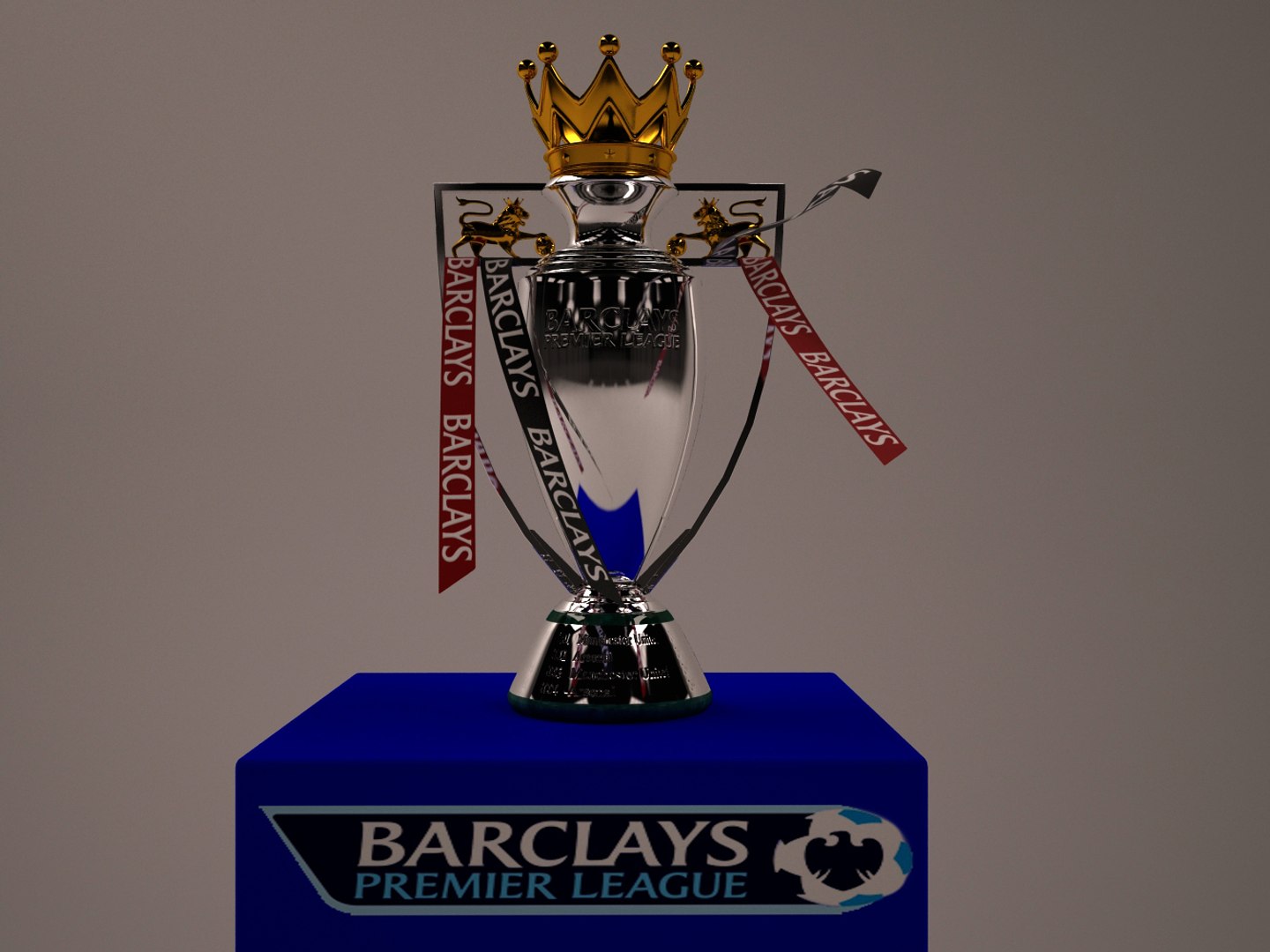 English Premier League Trophy 3d Model