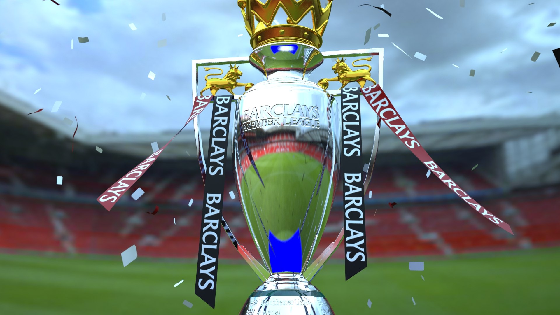 English Premier League Trophy 3d Model