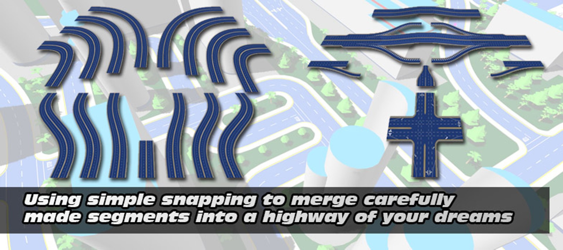 Road Highway Construction Kit 3d Model