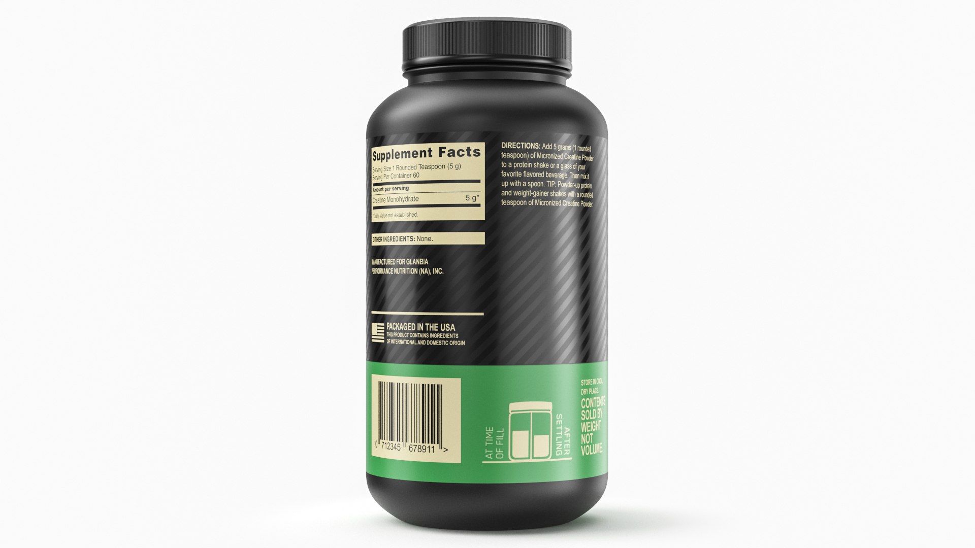 3D Creatine Supplement Bottle - TurboSquid 2379128