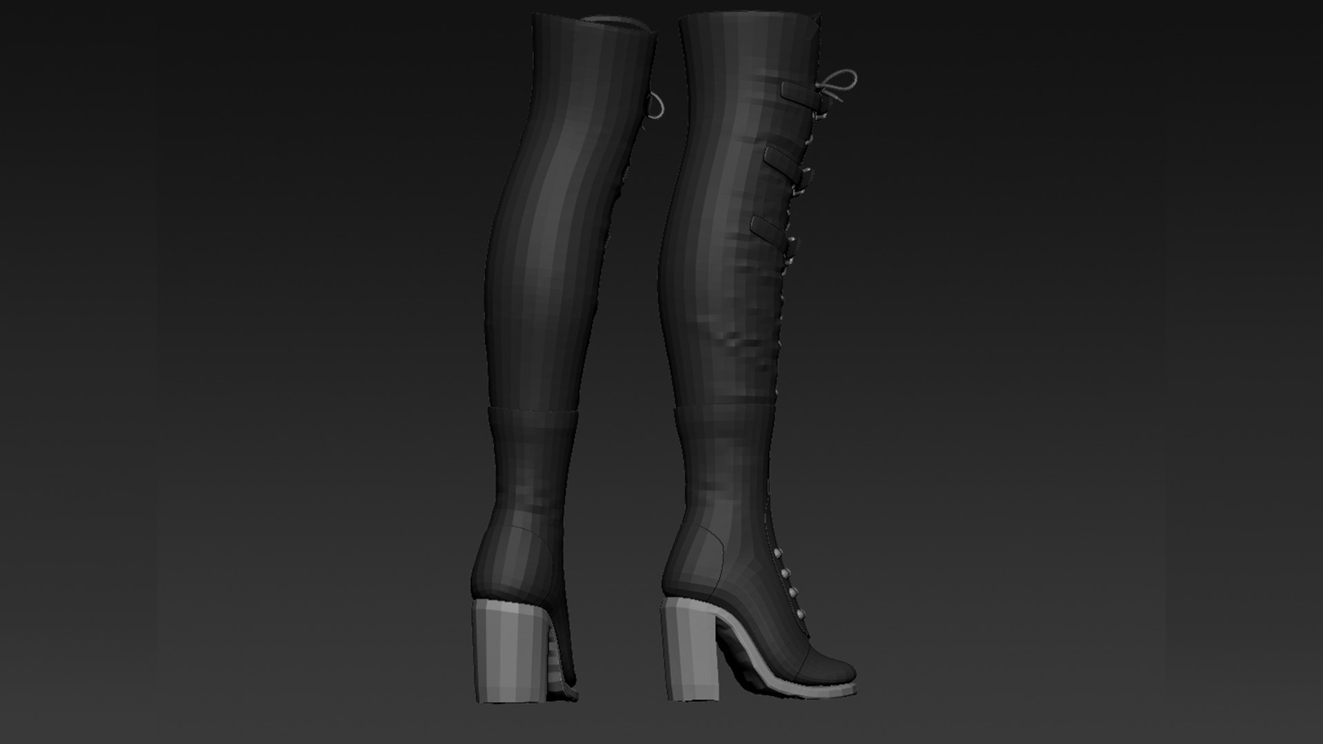 3D model Boots Female - Basemesh - TurboSquid 1859926