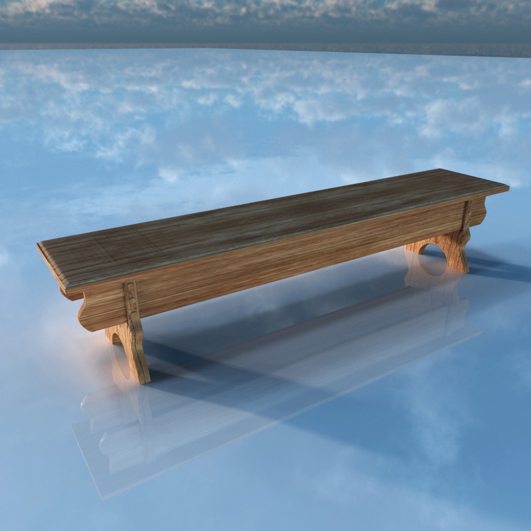 3d Medieval Bench