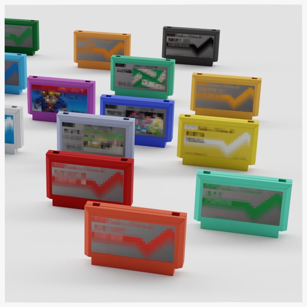 modelo 3d Retro Game Cartridge 19 set - TurboSquid 2028232