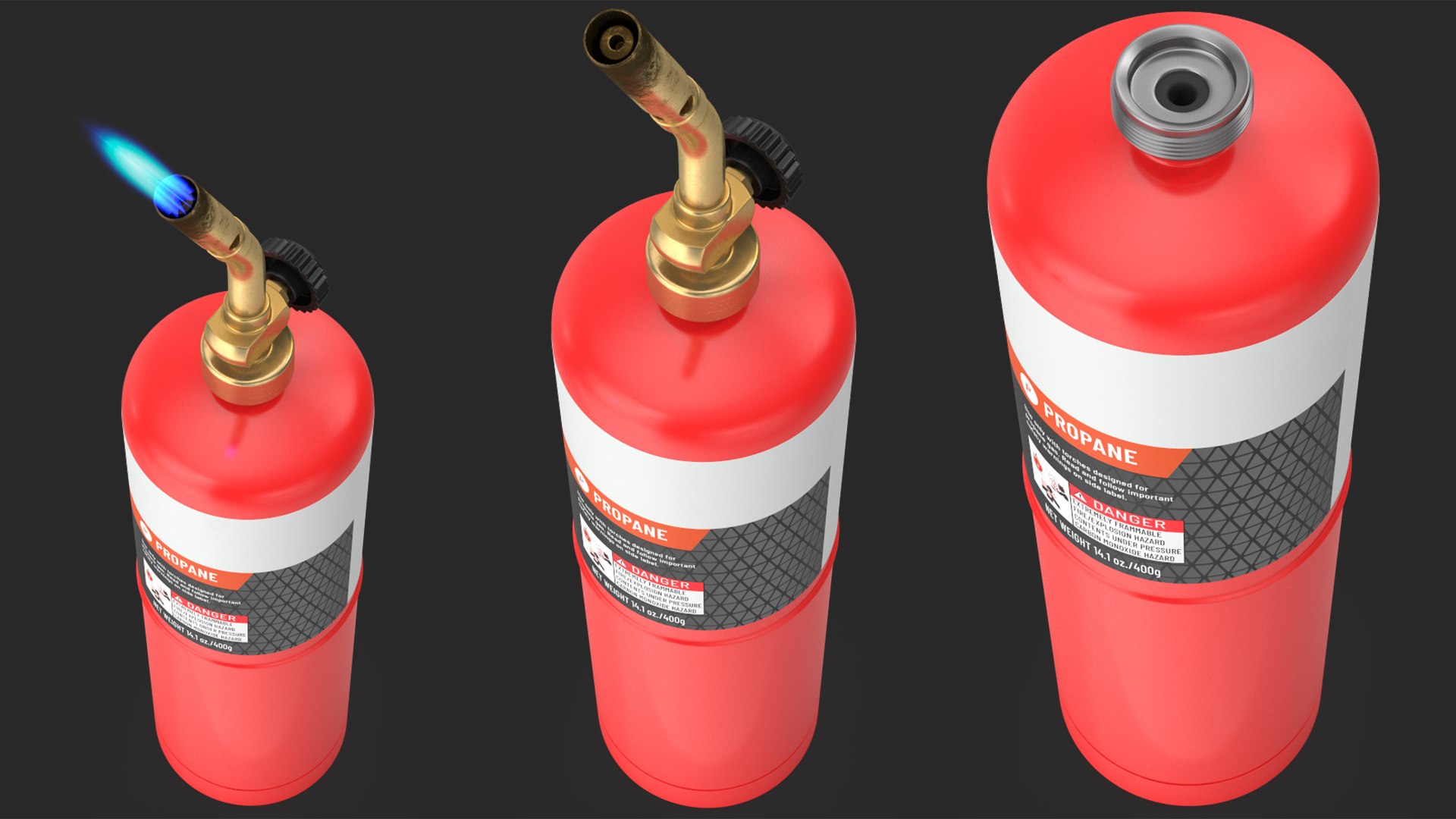 3D Pencil Tip Handheld Propane Torch with Cylinder Kit model ...