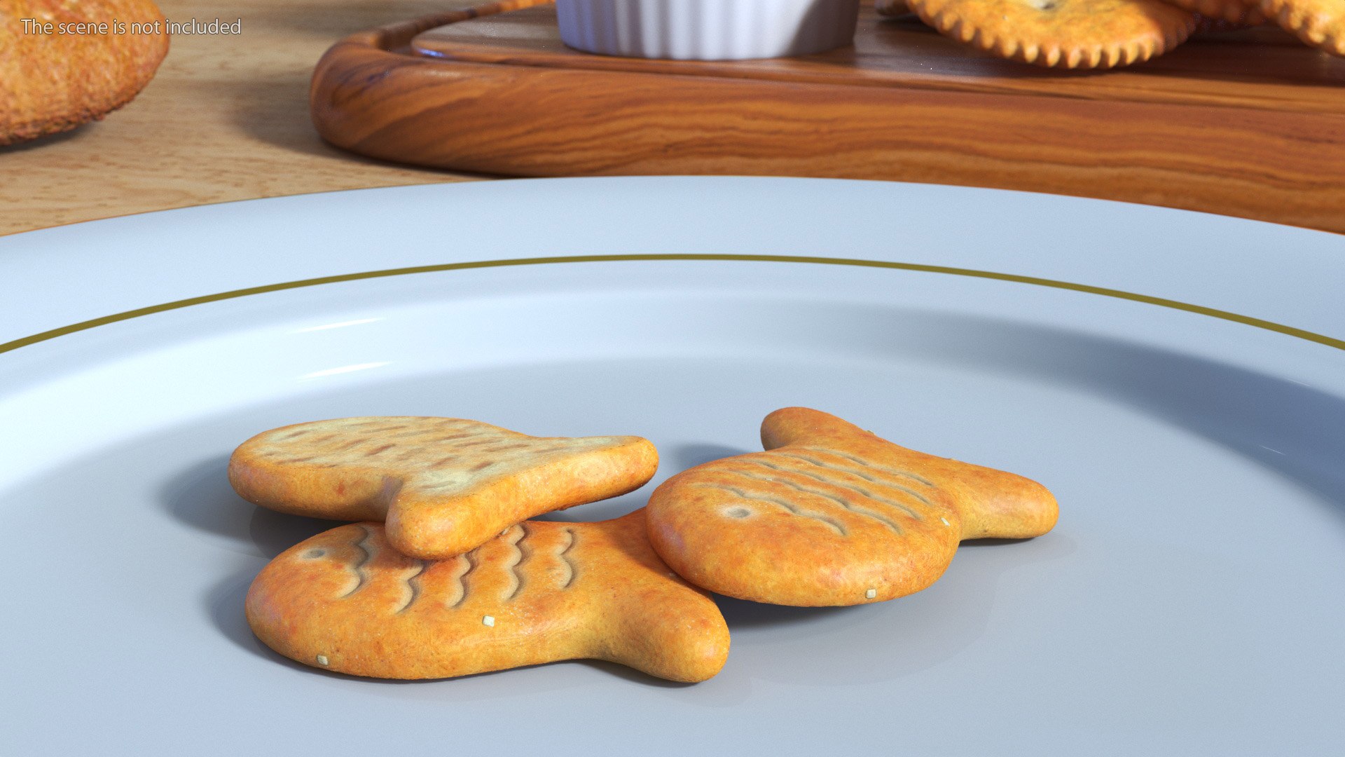 3D Cracker Shaped Like Fish - TurboSquid 2384574