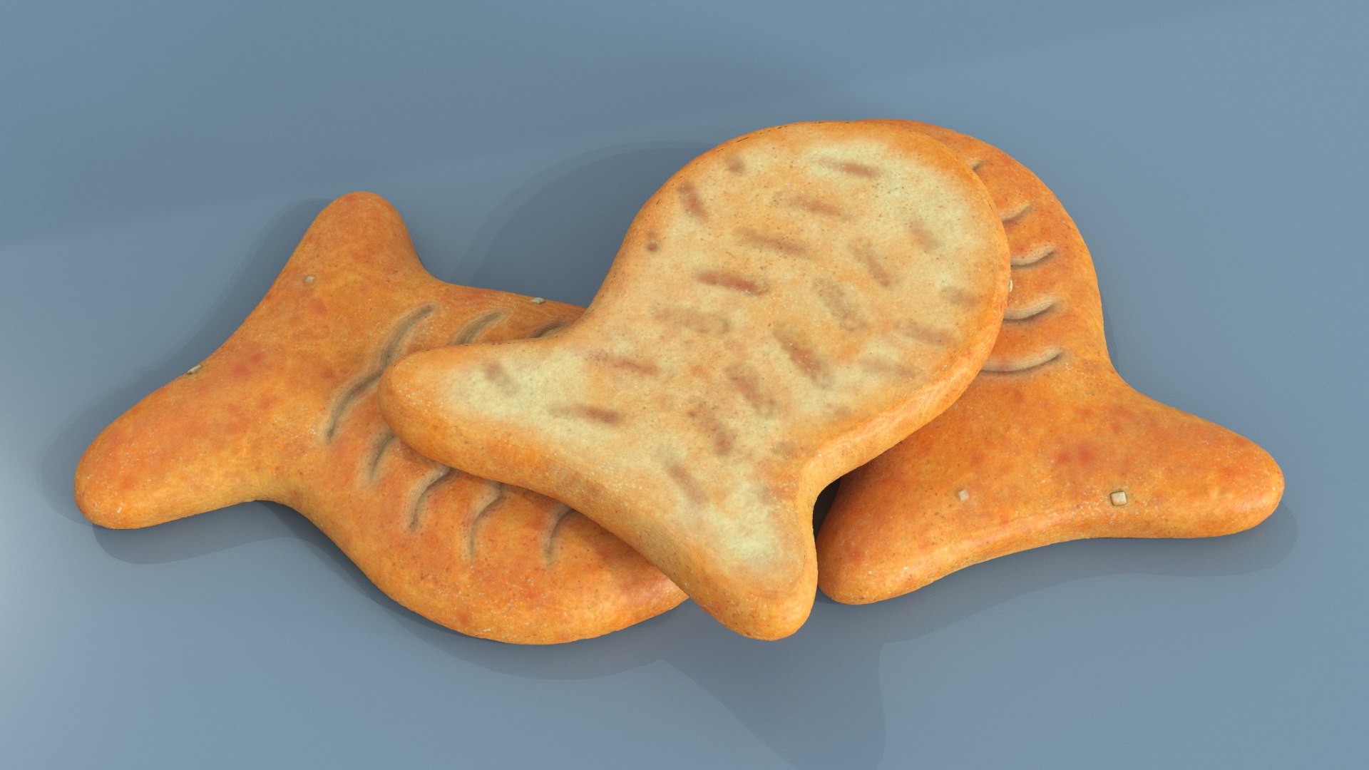3D Cracker Shaped Like Fish - TurboSquid 2384574