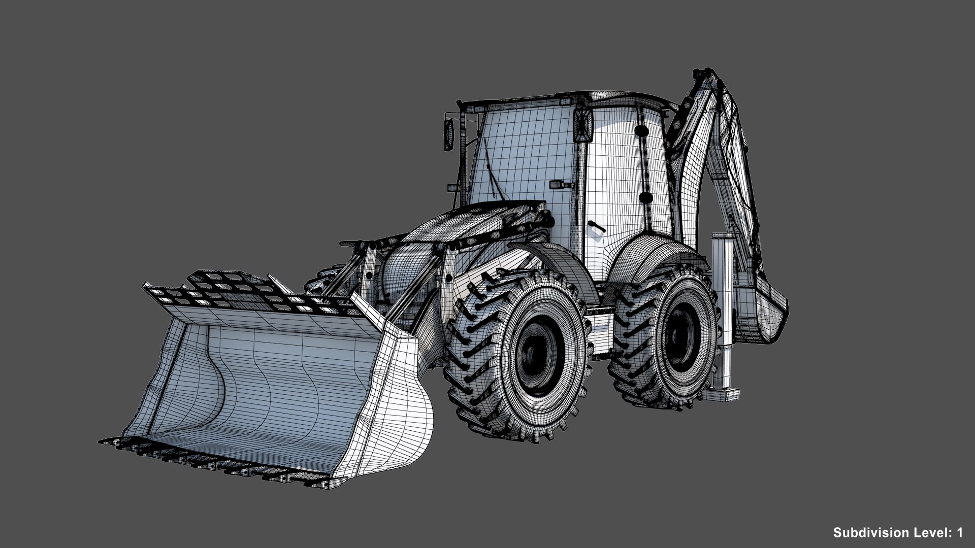 Generic Backhoe Loader Model - TurboSquid 2401929
