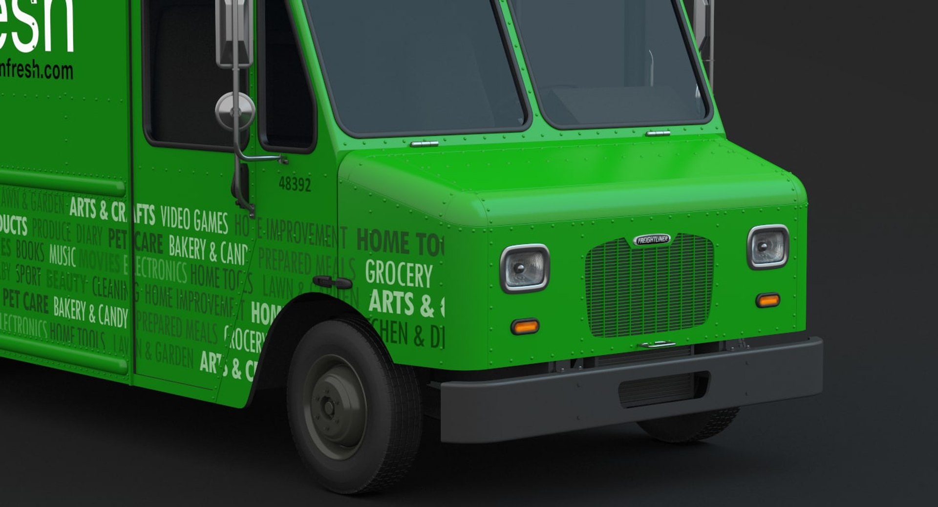 Amazon Fresh Delivery Truck 3d Model