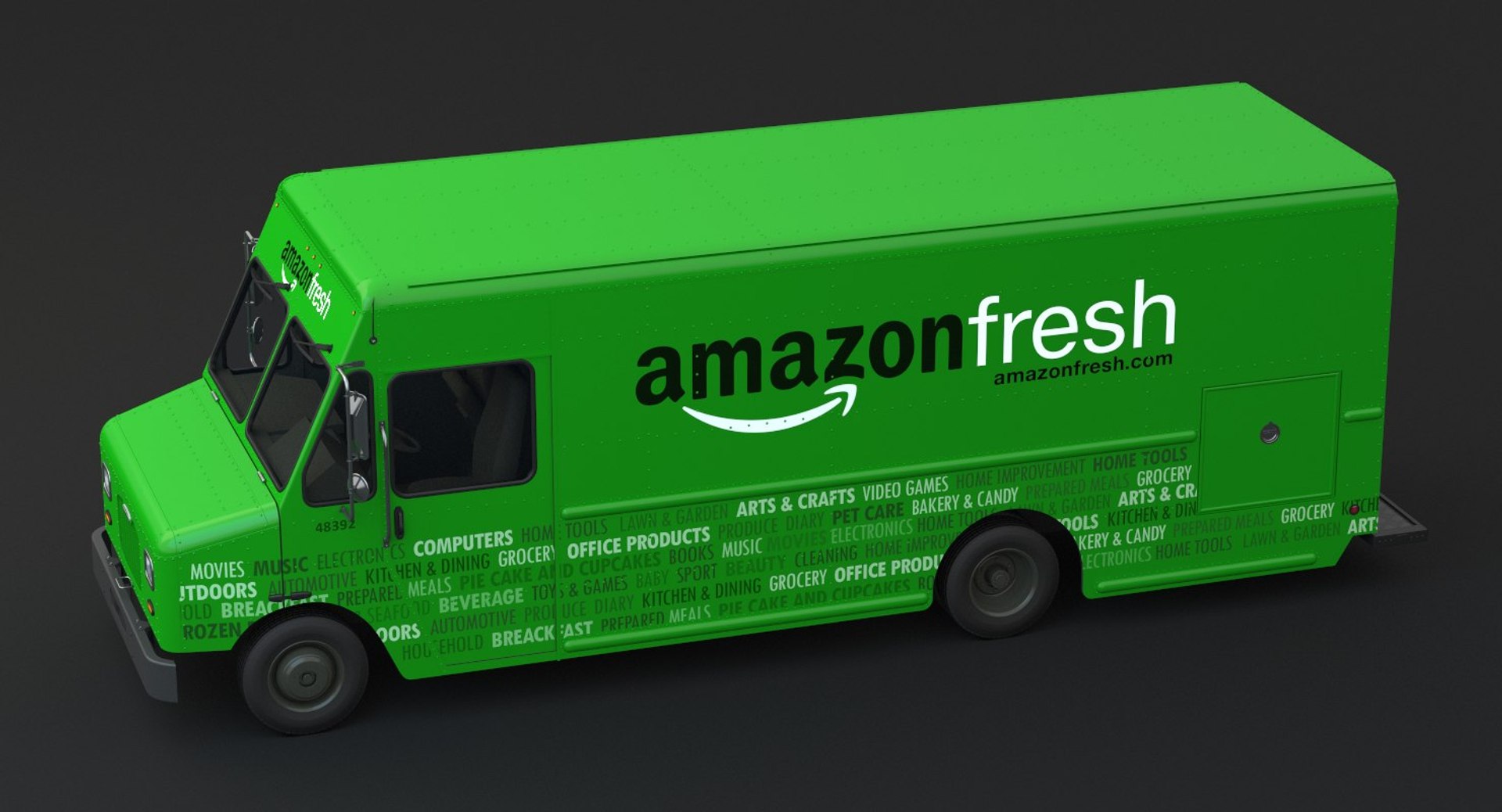 Amazon Fresh Delivery Truck 3d Model