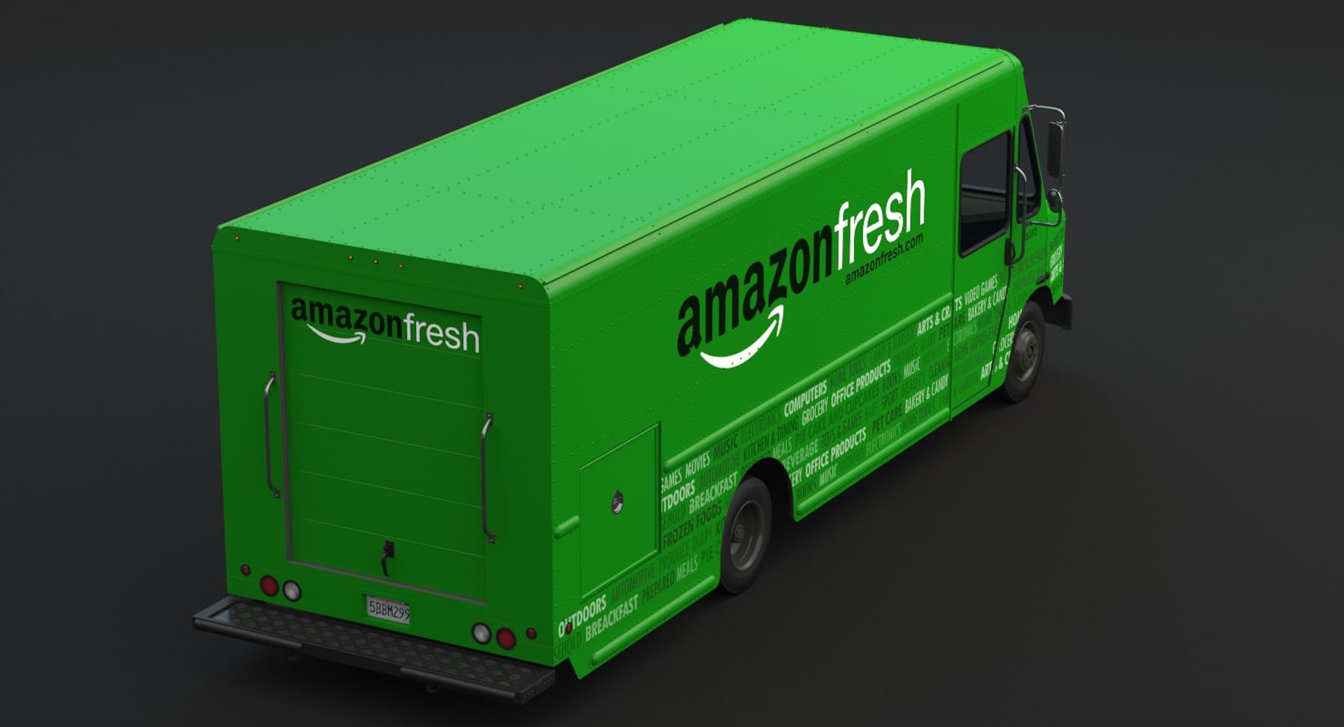 Amazon Fresh Delivery Truck 3d Model