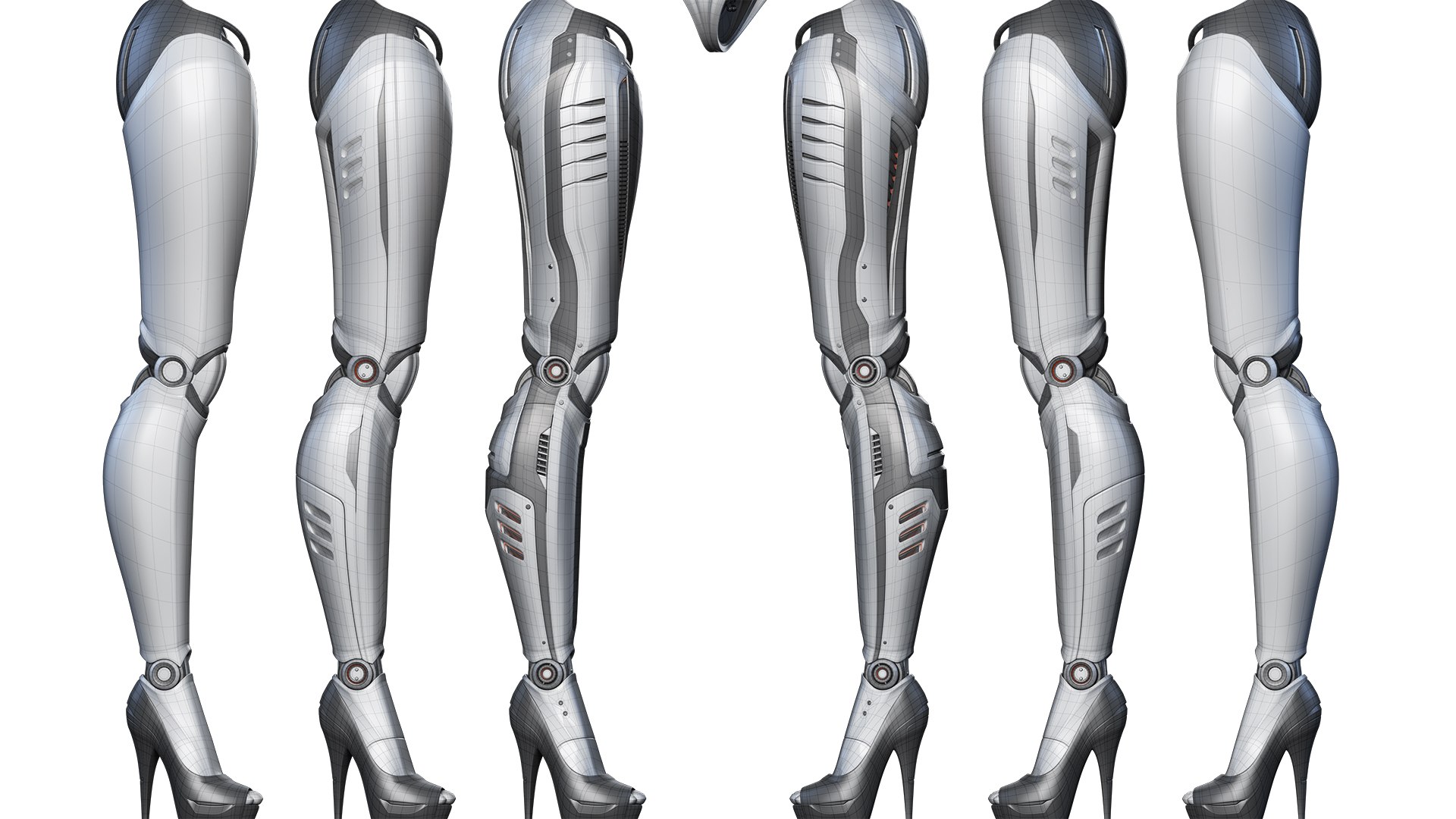 3D Robot Woman Body Parts - Kitbash - TurboSquid 2249366