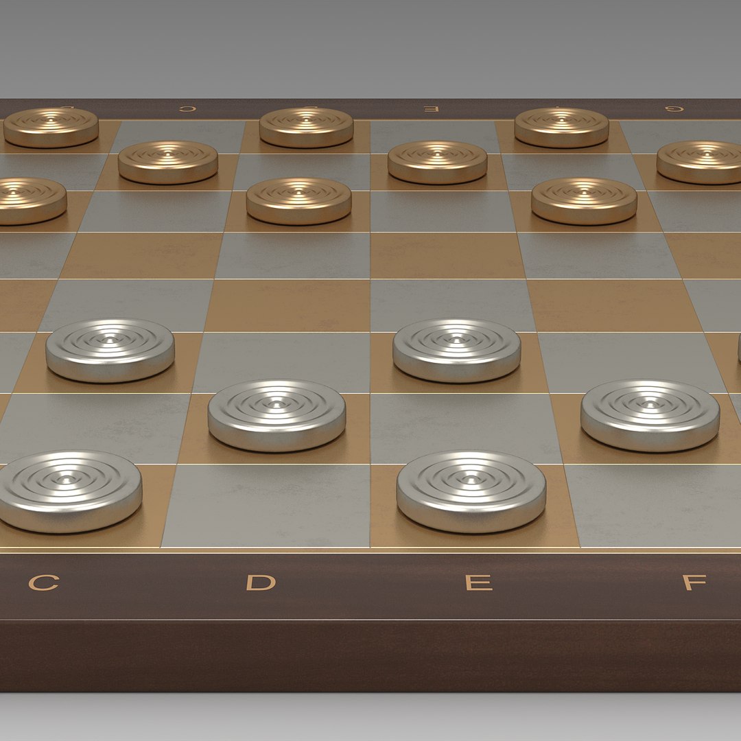 Metal Checkerboard Silver 3d Max