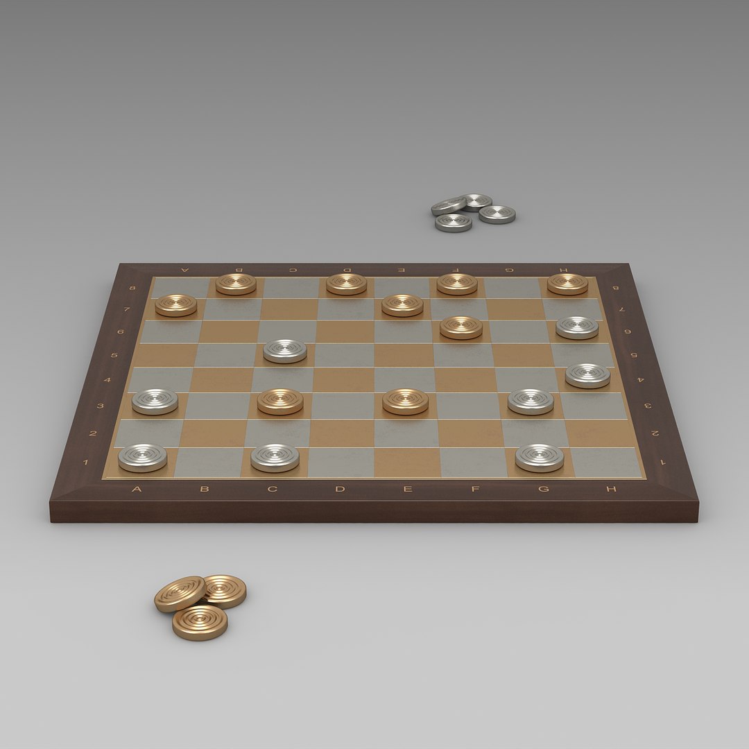 Metal Checkerboard Silver 3d Max