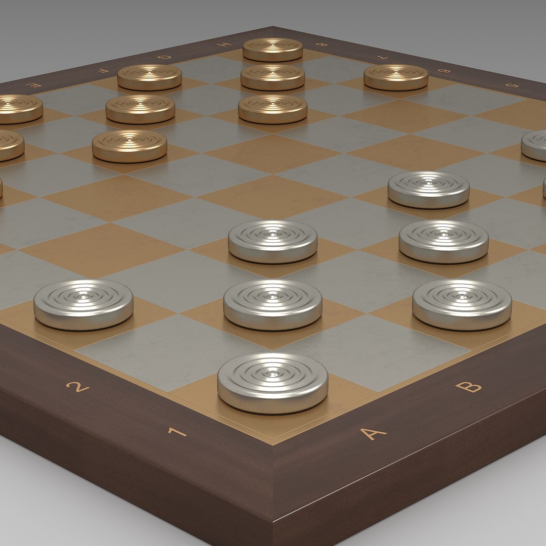 Metal Checkerboard Silver 3d Max